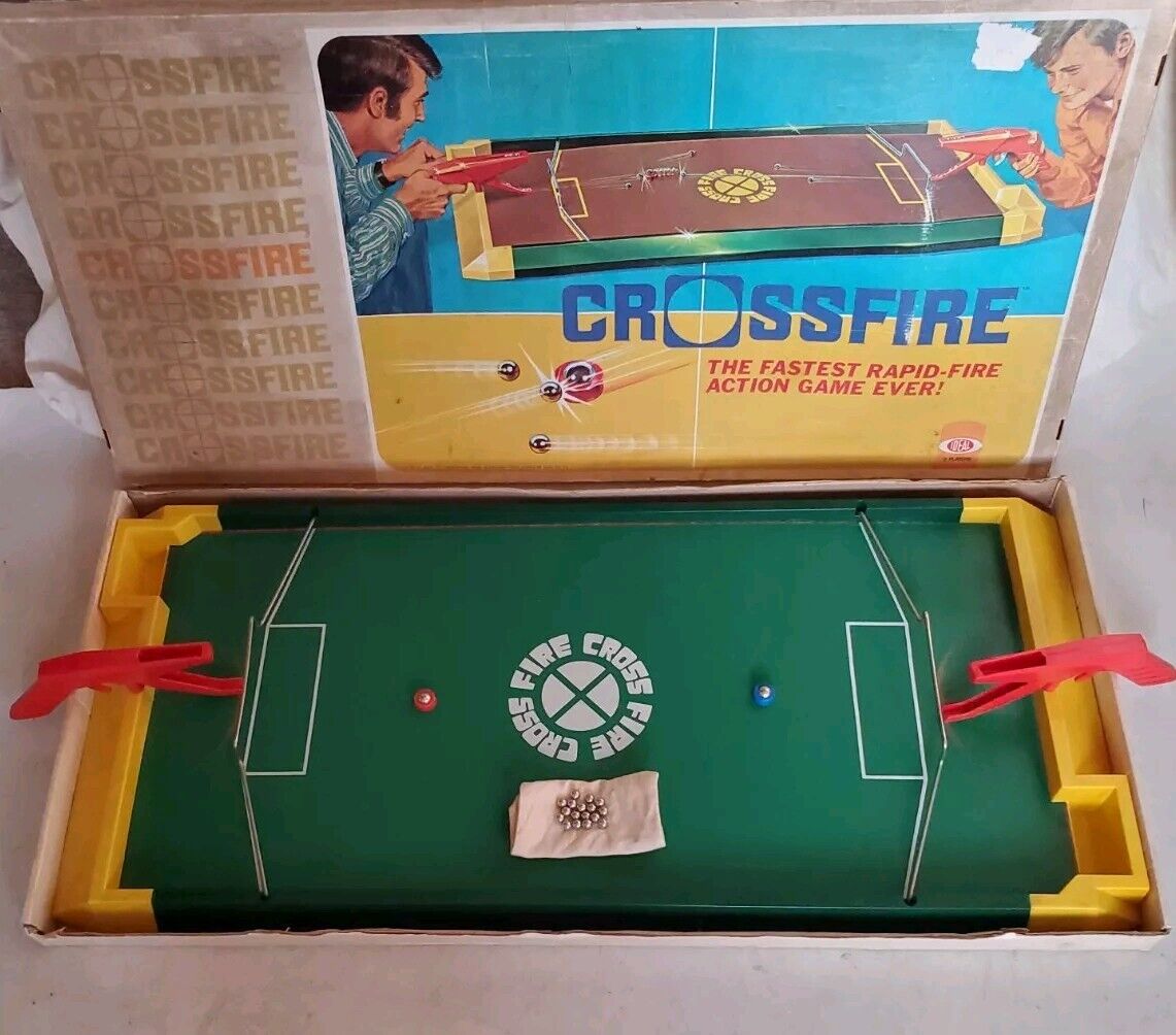 Vintage CrossFire Board Game Ideal 1971 Uk Boxed Complete – Save The Robot